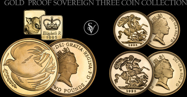 Great Britain 1995 Elizabeth II proof 3 coin set | MA-Shops
