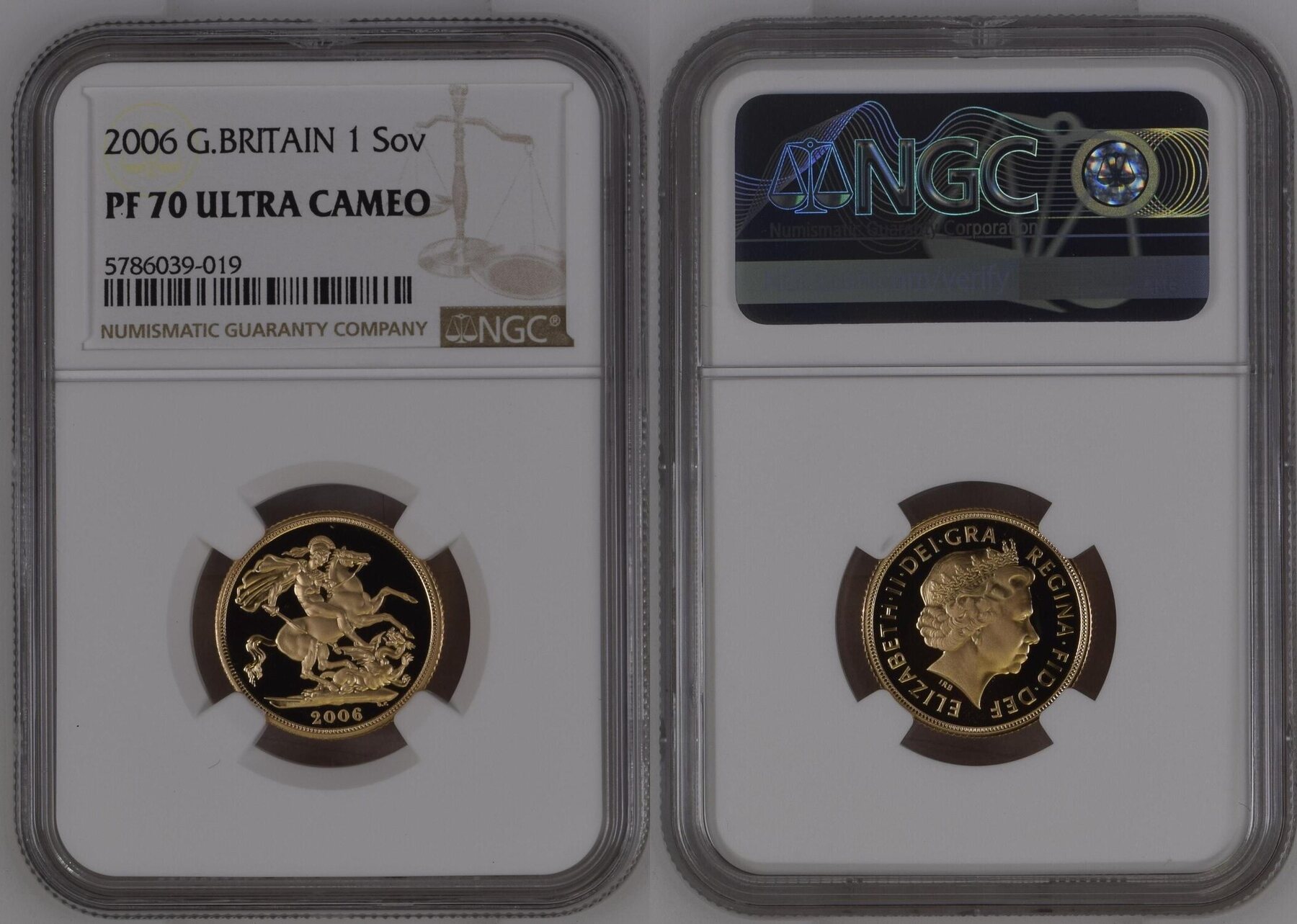 G.BRITAIN 1SOV 2006 Elizabeth II proof NGC PF 70 ULTRA CAMEO | MA-Shops