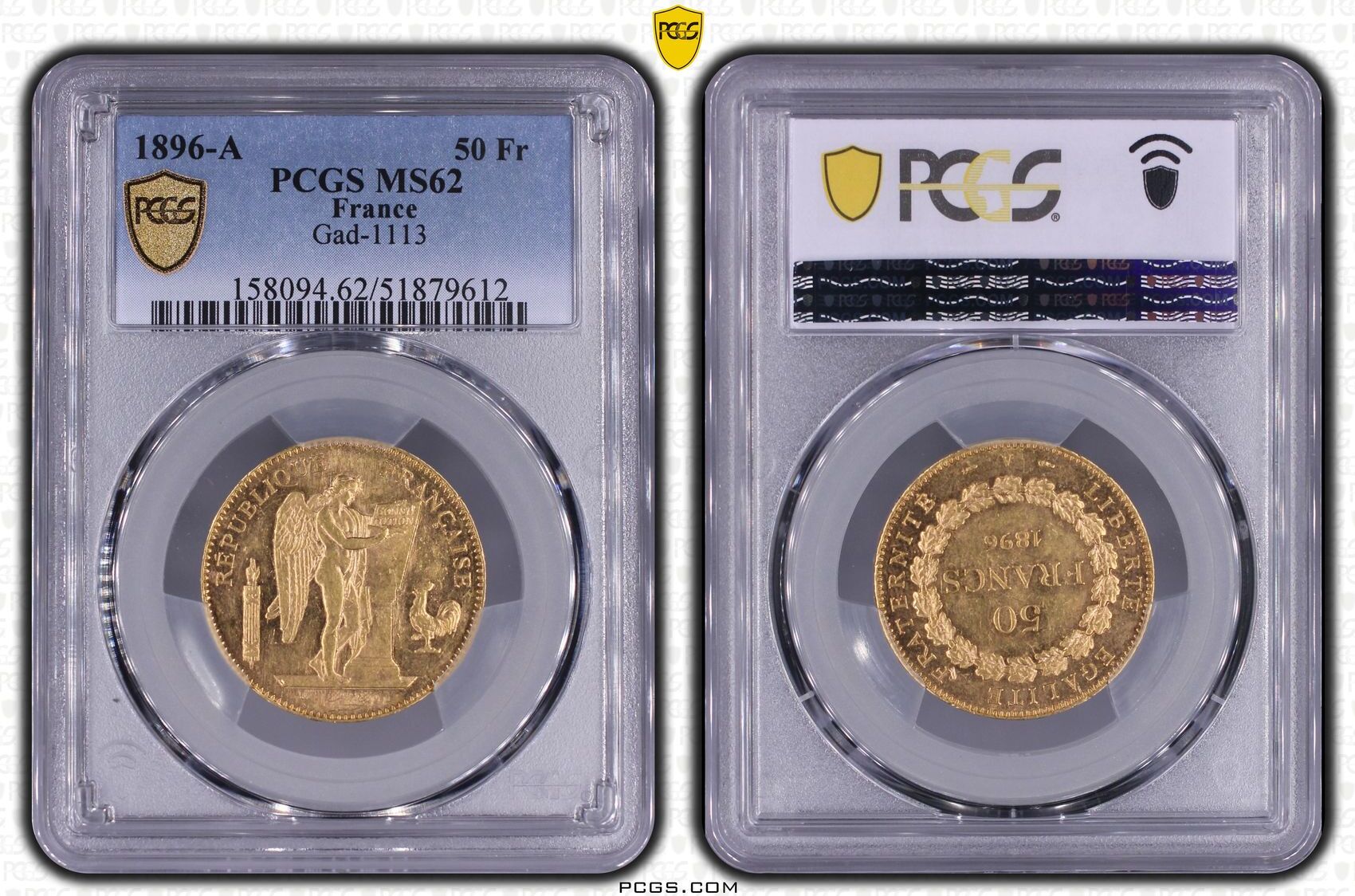 France - 50 francs 1896 Paris - 800 exemplaires - PCGS MS62 | MA-Shops