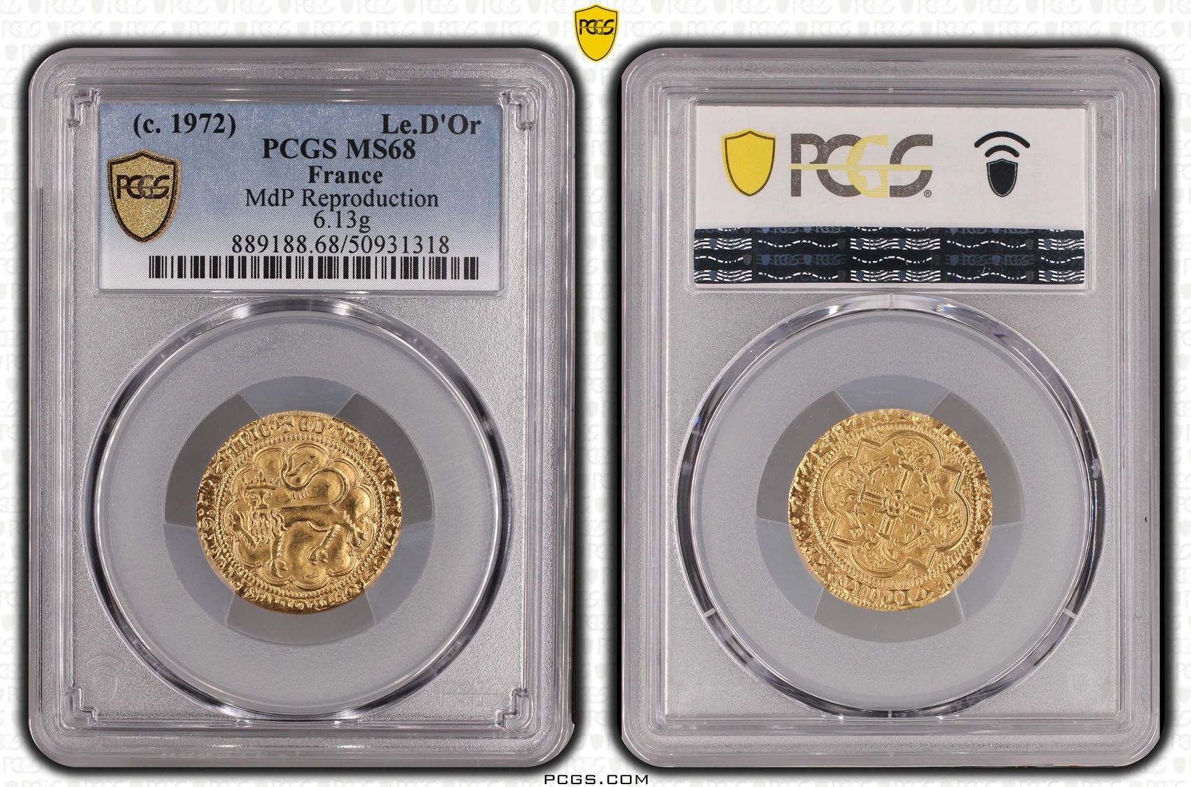 France - MDP - Reproduction Léopard d'or - PCGS MS68 | MA-Shops