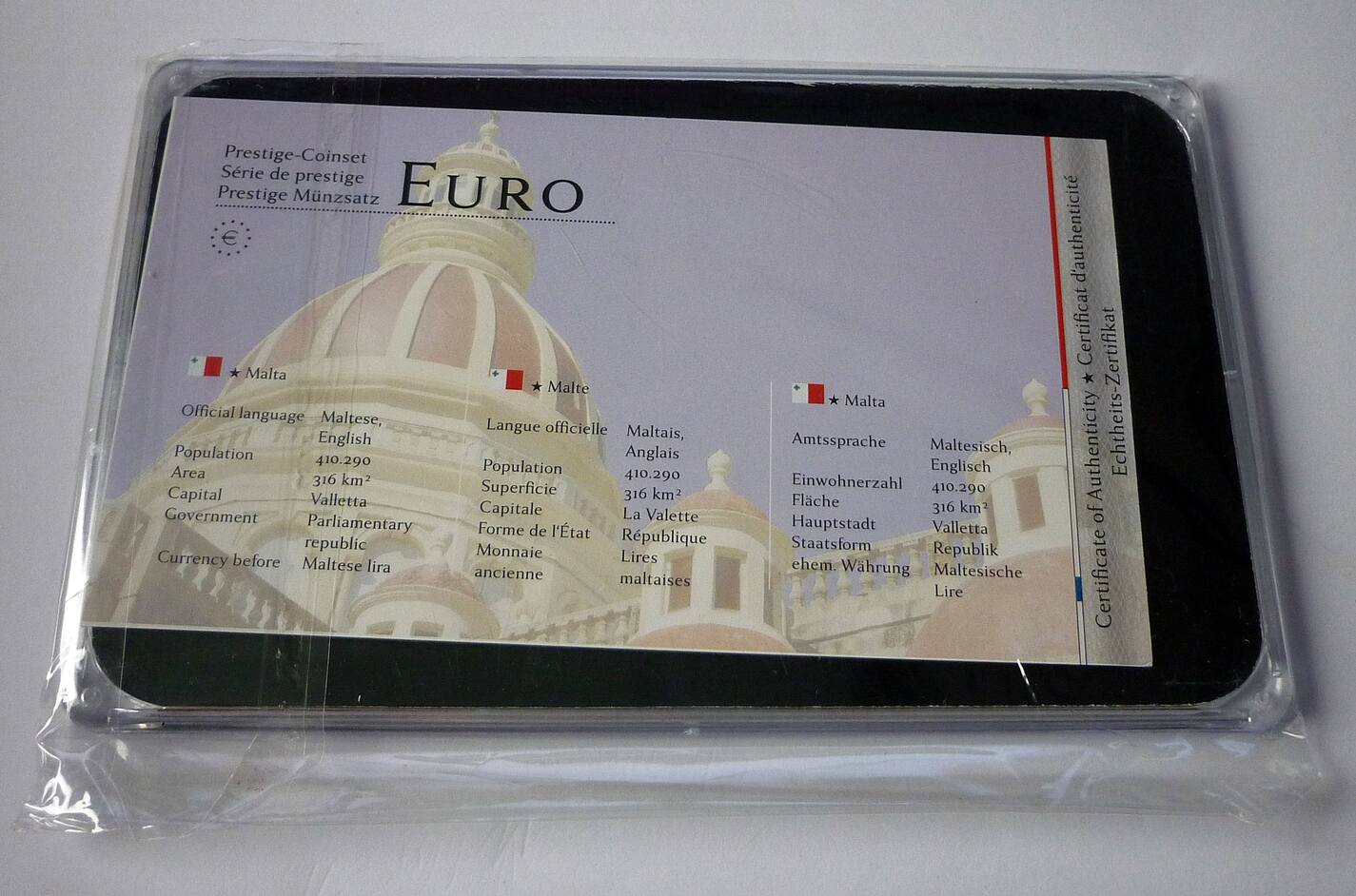 3,88 € 2008 Kursmünzensatz - Malta (Prestige Münzsatz) 24 Karat ...