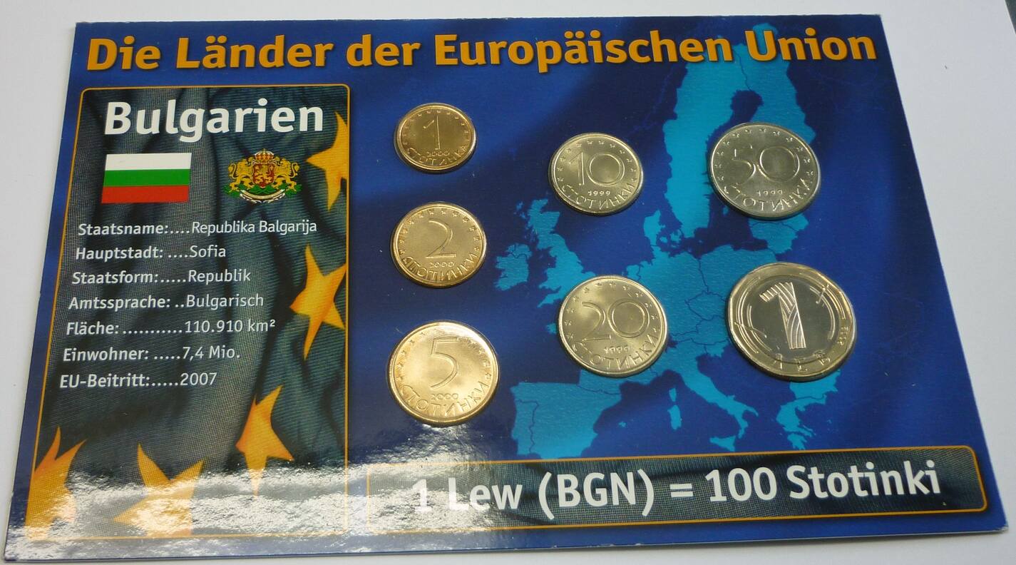 Bulgarien div. Jahrgänge Kursmünzensatz/ Mixsatz - Die Länder der ...