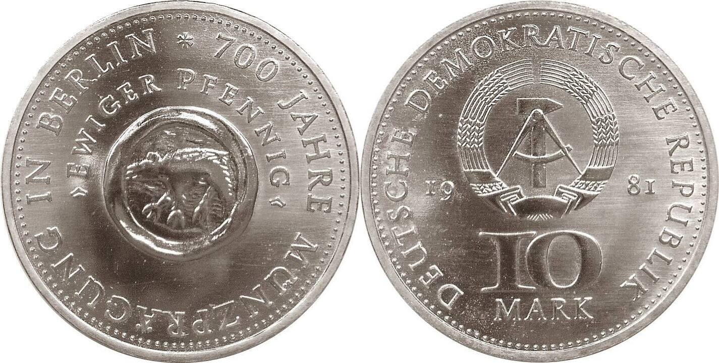 Deutsche Demokratische Republik, DDR 10 DDR Mark 1981 700 Jahre ...