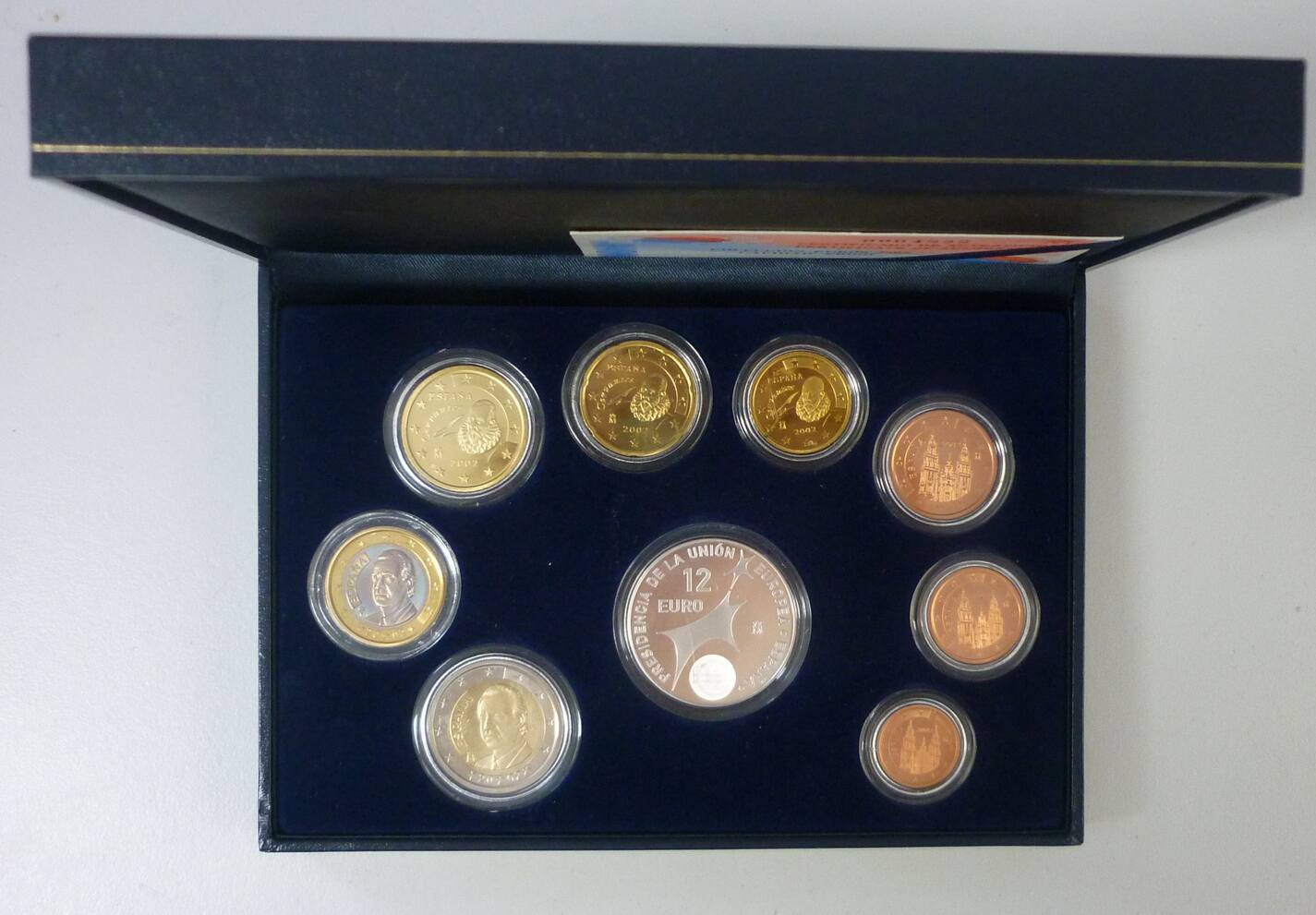Spanien 3,88 Euro + 12 Euro 2002 Offizieller Kursmünzensatz Proof im ...