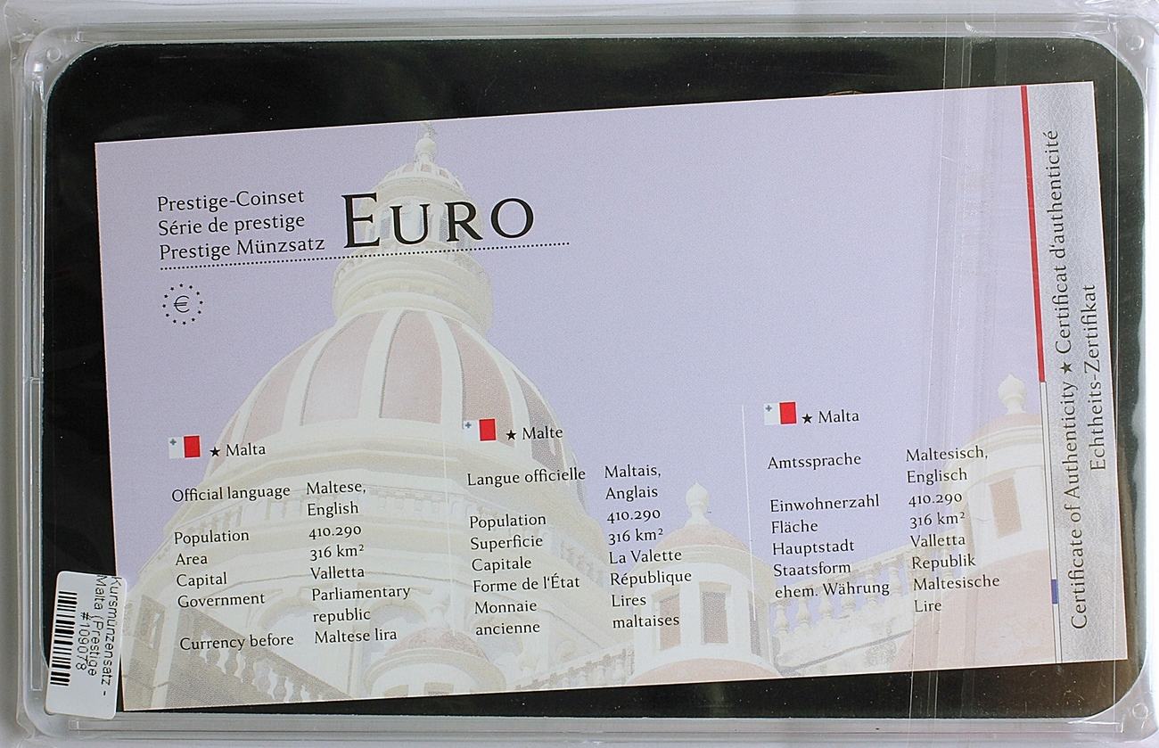Kursmünzensatz - Malta (Prestige Münzsatz) 24 Karat vergoldet .999 ...