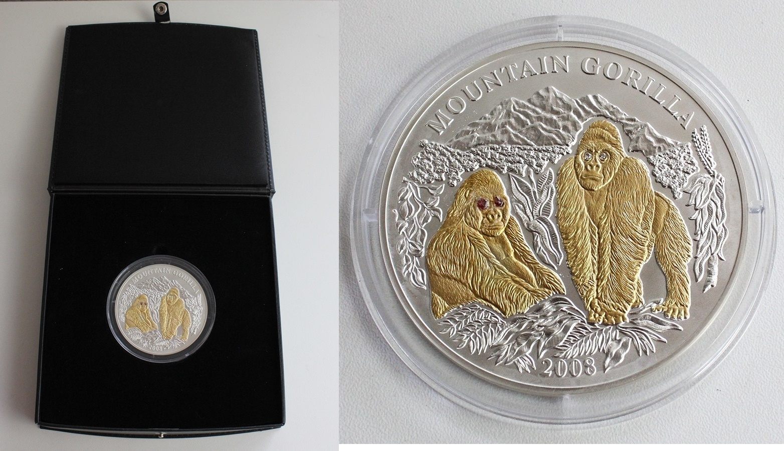 Ruanda 1000 Amafaranga 2008 3 oz Afrikanische Tierwelt (Zwei ...