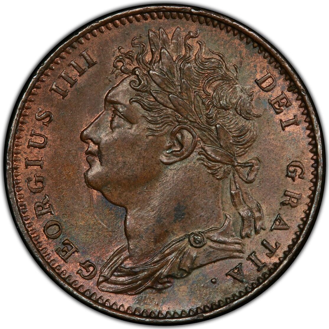 Great Britain 1/4D 1822 George IV S-3822, BN MS64BN | MA-Shops