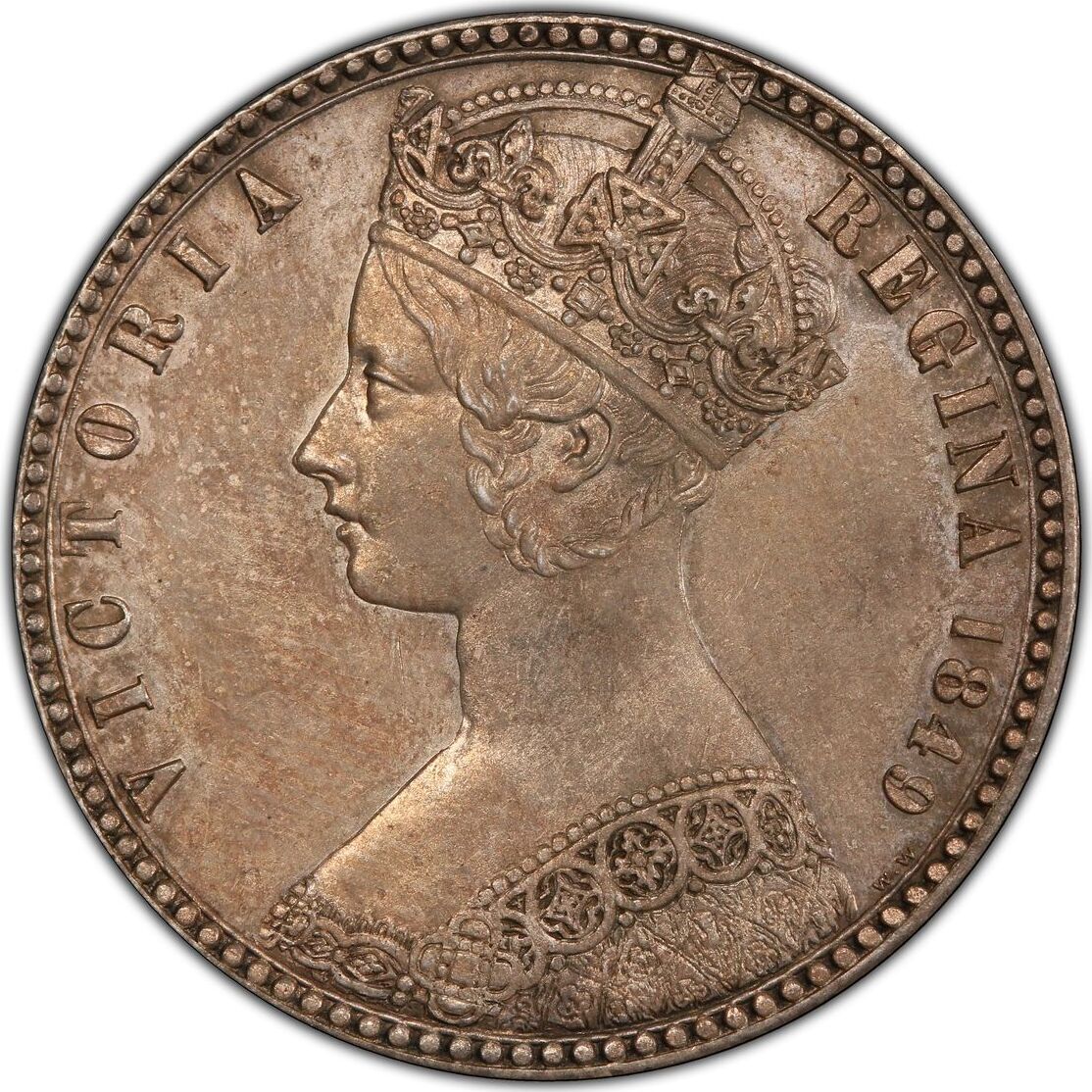 Great Britain Florin 1849 PCGS AU58 | MA-Shops