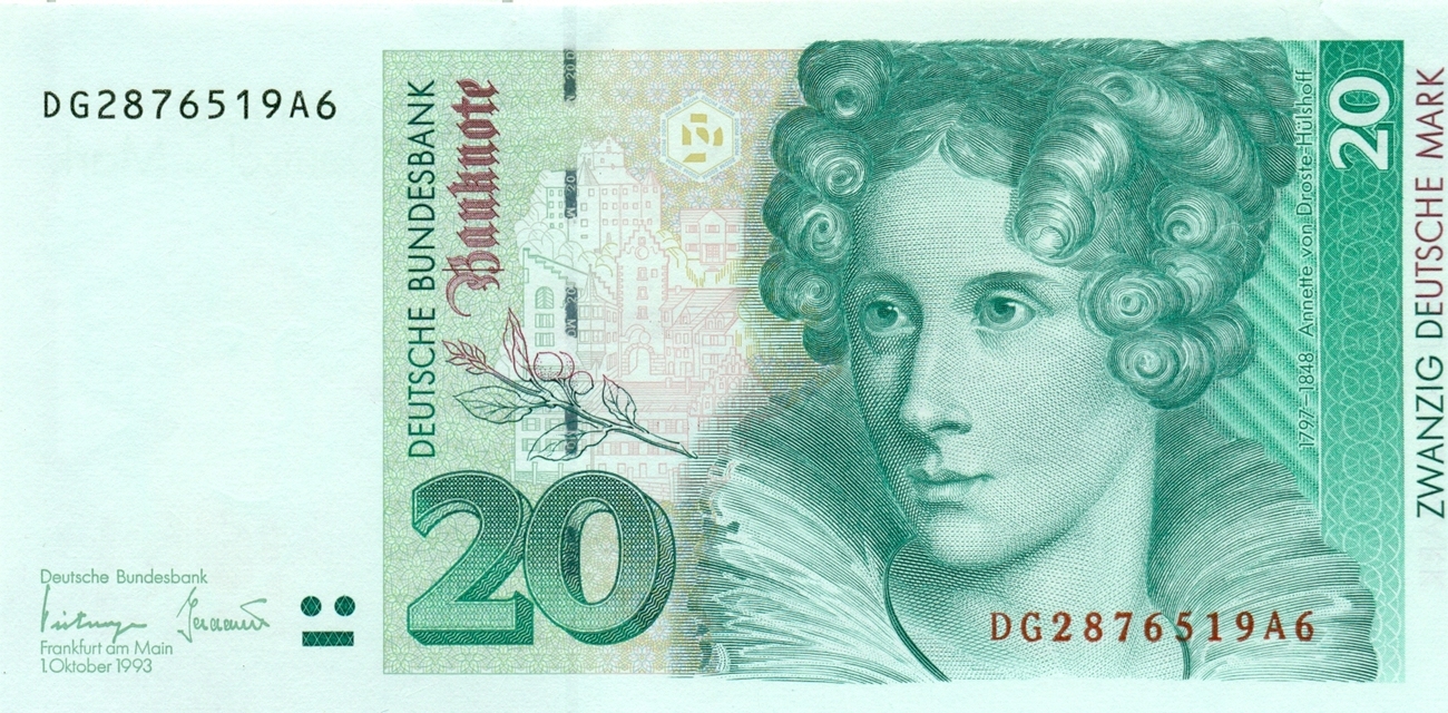 Deutschland 20 Deutsche Mark DM 1993 GEM UNC Erh. I- | MA-Shops