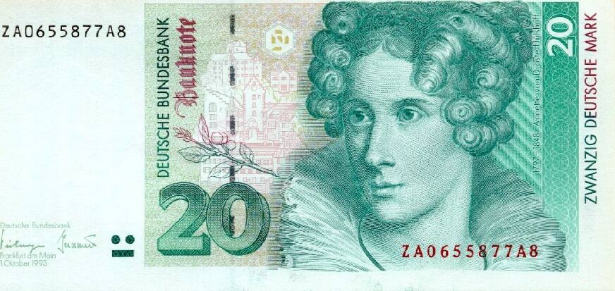 Deutschland 20 Deutsche Mark DM 1993 Ersatznote ZA GEM UNC Erh. I | MA ...