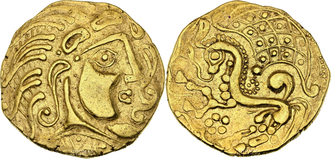 Gauloise Statère Celtic Gaul coin - Parisii - Gold Stater - class V ...