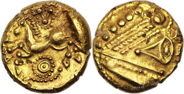 Gaule Statère à l'oeil 100-50 BC Gallic coin - Gold Stater or à l'oeil ...