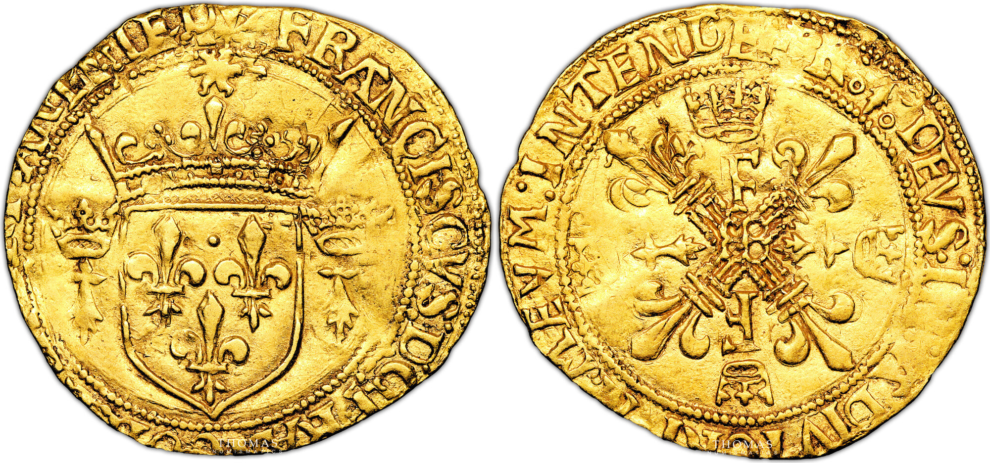 Écu d'or au soleil de Bretagne 1515-1547 Coin - France Francois I Gold ...
