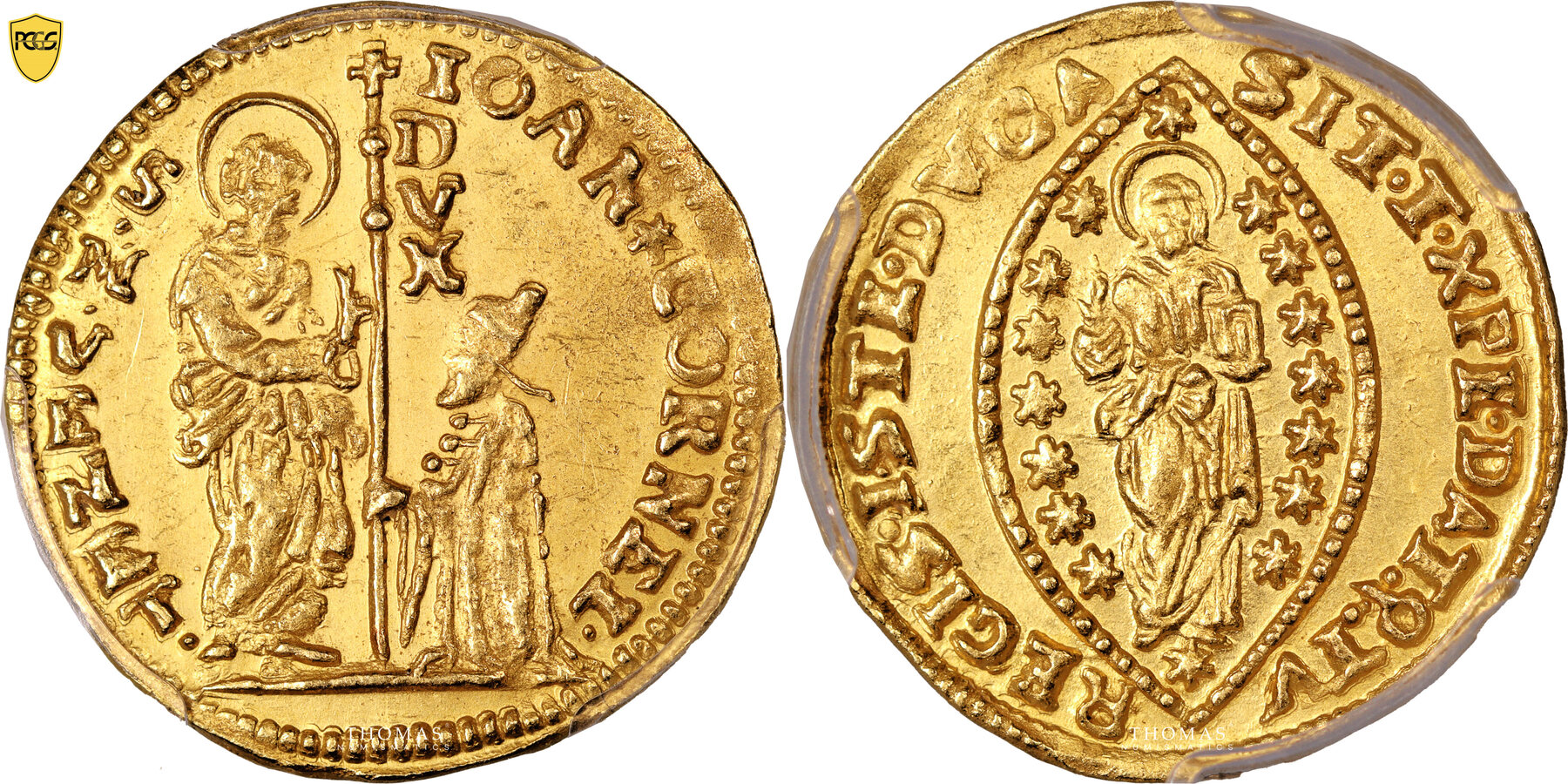 Italie Sequin d'or 1545-1553 Coin Italy - Giovanni II Corner - Gold ...