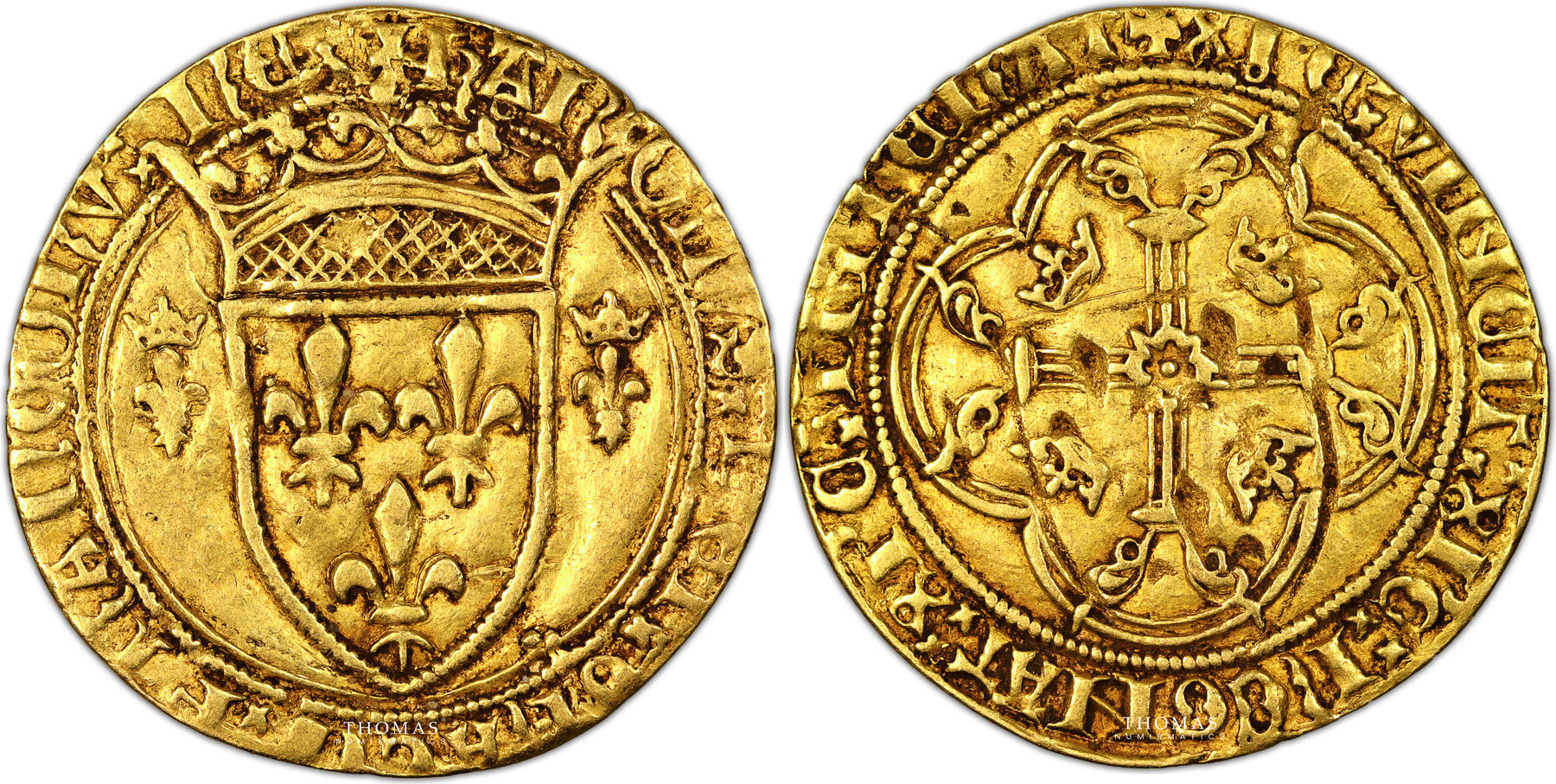 1436 Coin France - Charles VII - Gold - Écu d'or - Romans VF | MA-Shops