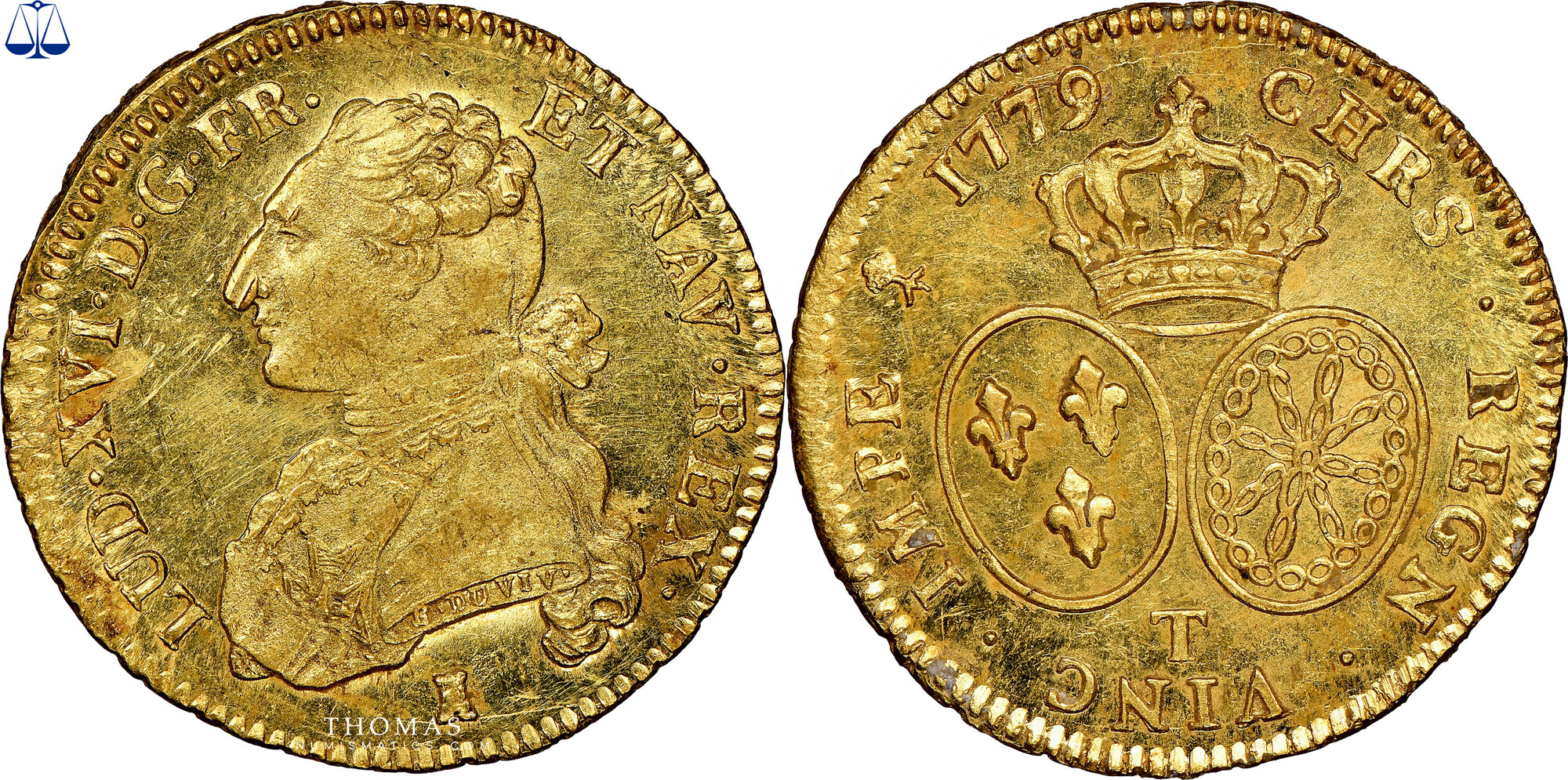 Monnaie France - Louis XVI - Double Louis d'or au buste habillé - 1779 ...