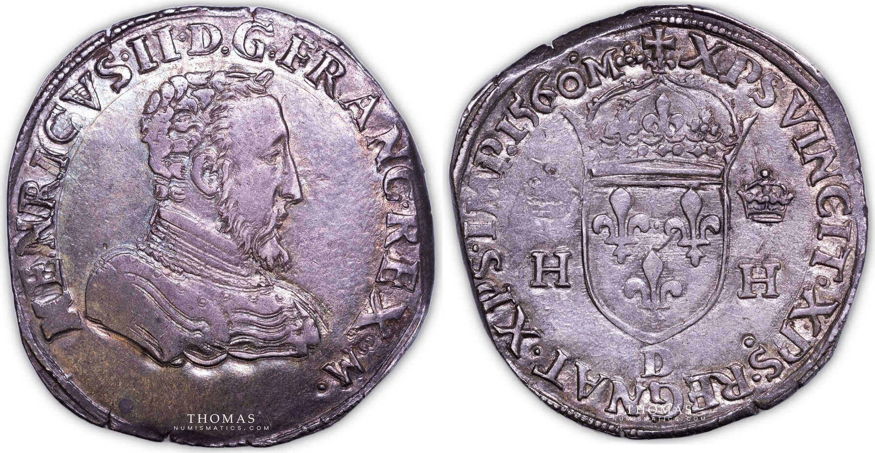 Coin - France François II - Teston au nom d'Henri II Silver - 1560 D ...