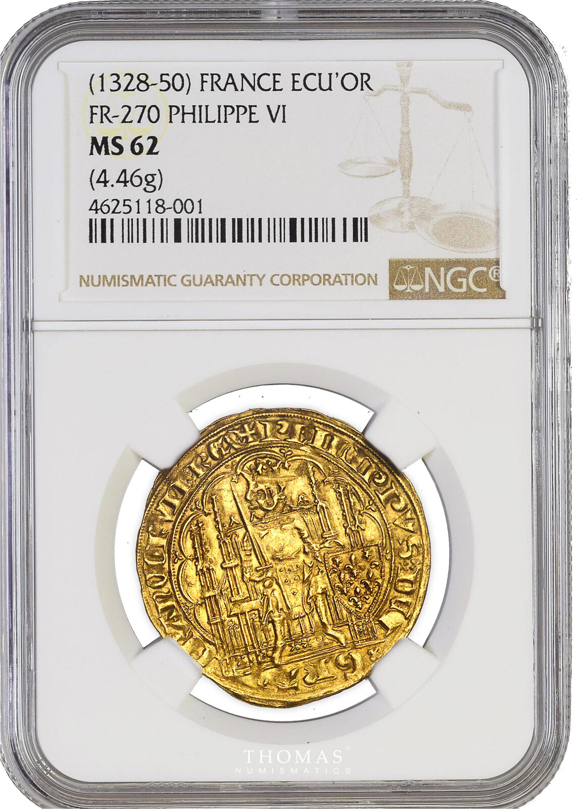 Écu d'or à la chaise 1328-1350 Coin France - Philippe VI - Gold - Ecu d ...