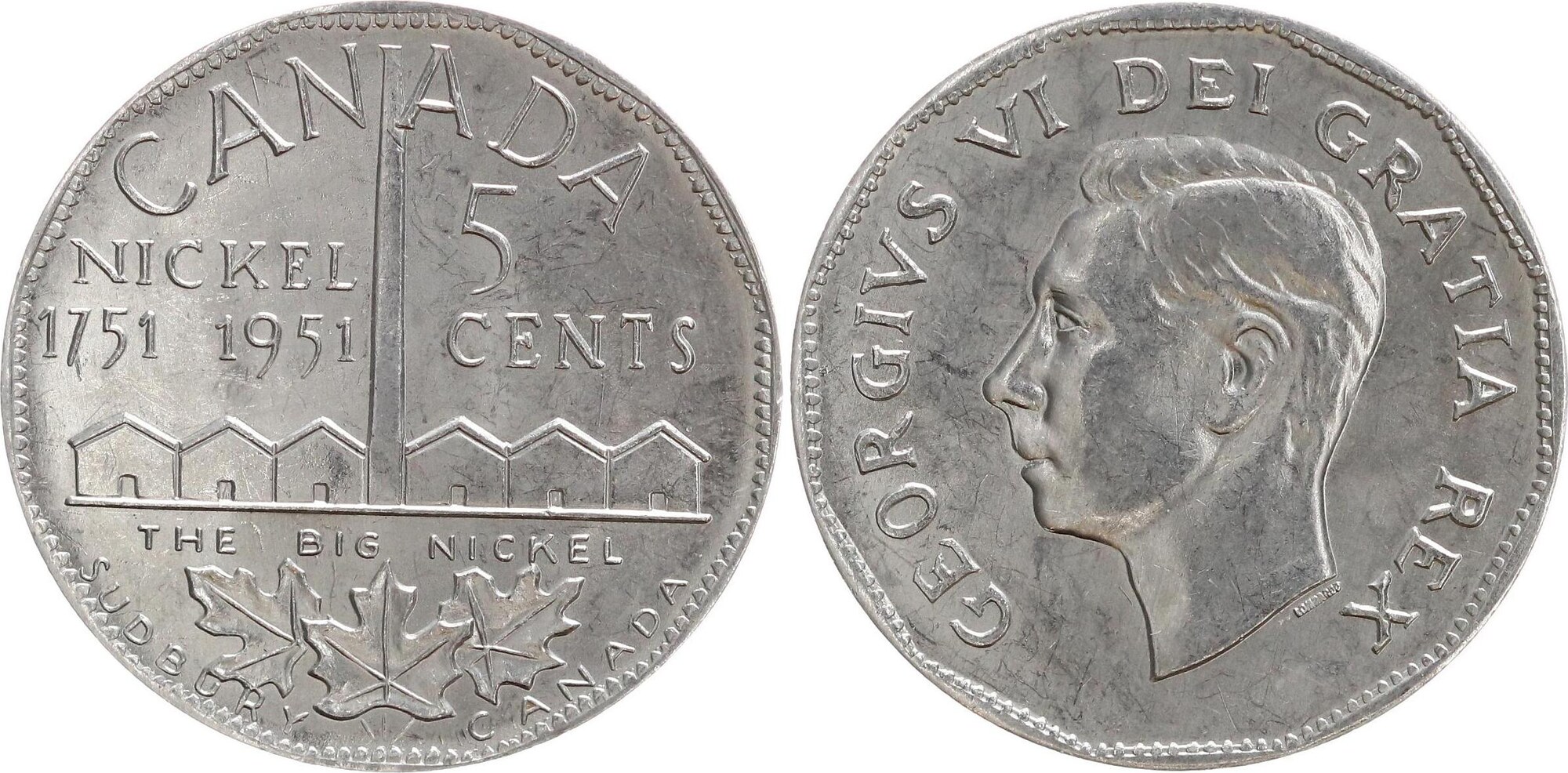 Kanada 5 Cents Token 1951 - The Big Nickel, 1751-1951. EF | MA-Shops