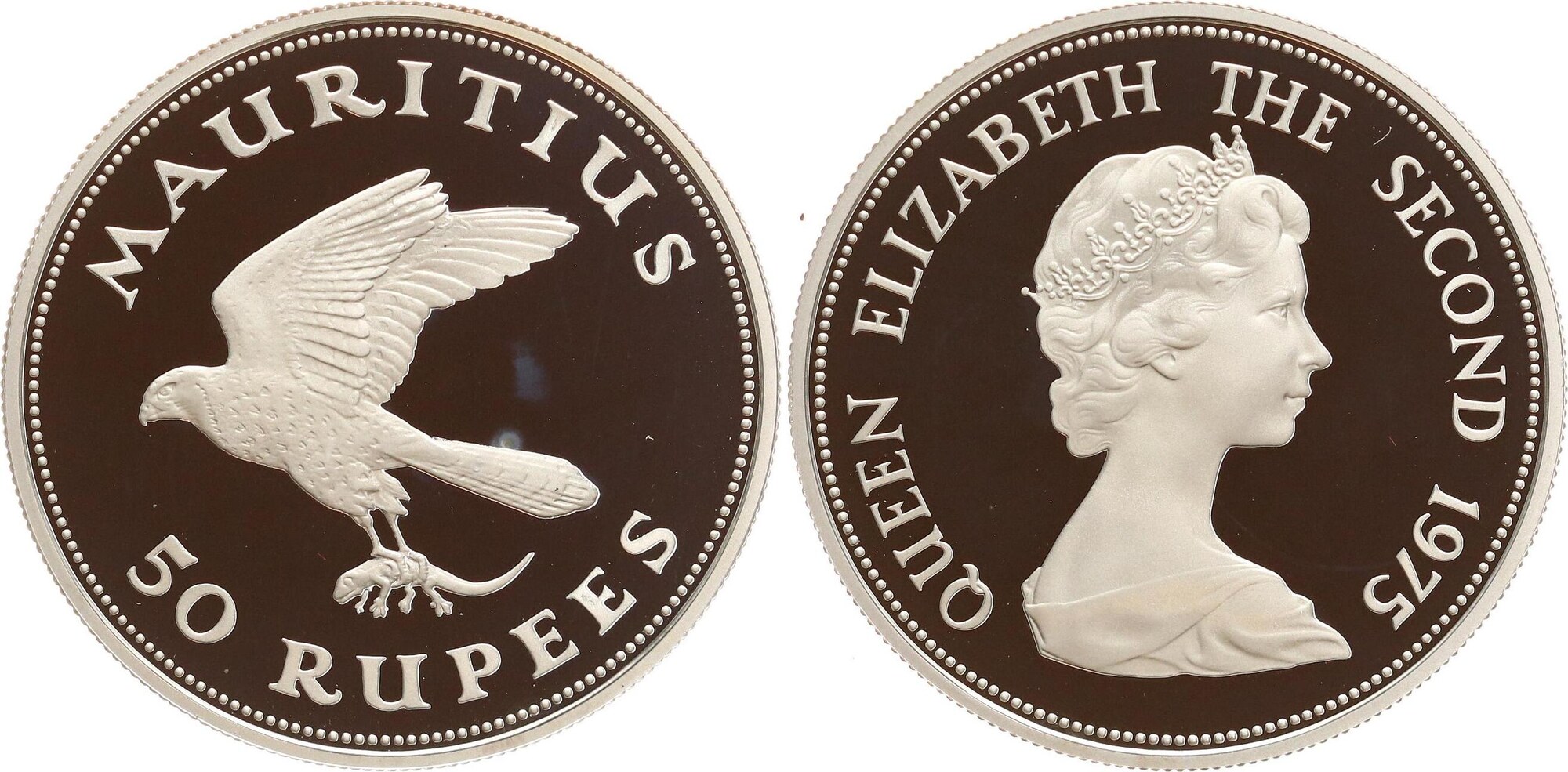 Mauritius 50 Rupees 1975 Wildlife - Falke Proof | MA-Shops