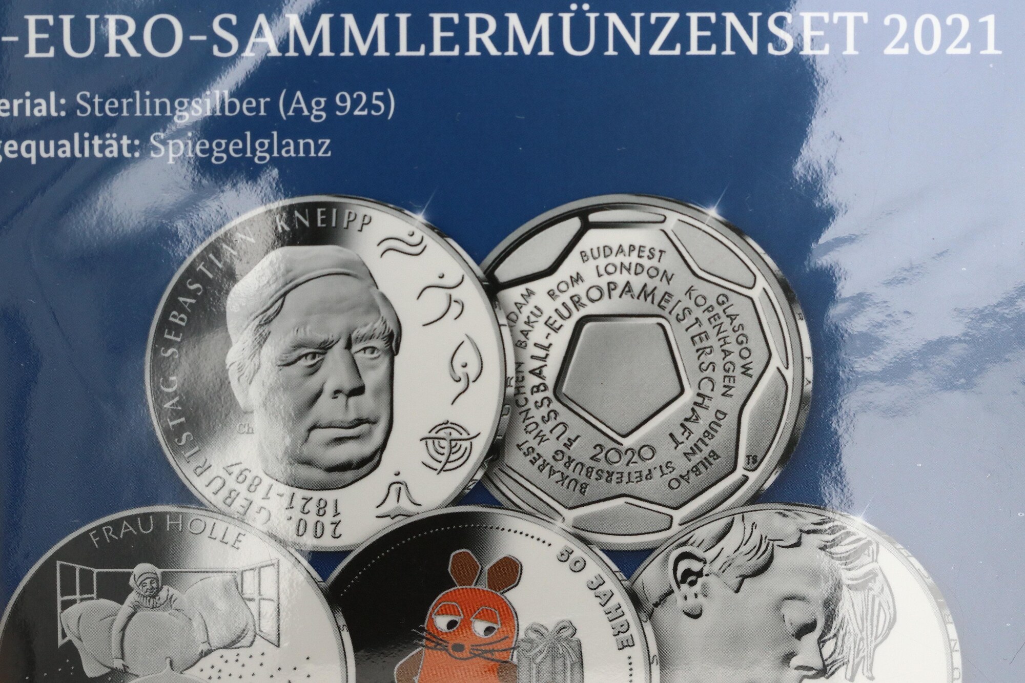 Deutschland 5x 20 Euro 2021 BRD Jahrgang-Set im orig.-Folder, in Folie ...