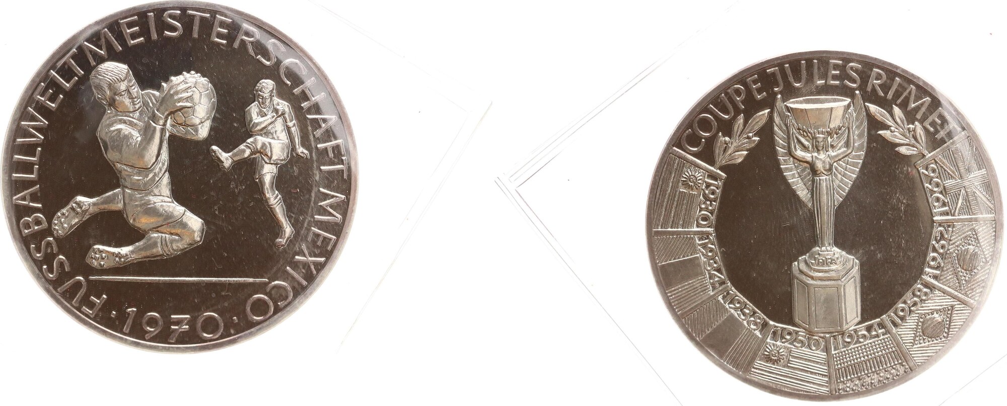 Deutschland - Medaille auf die Fußball-Weltmeisterschaft 1970 in Mexico ...