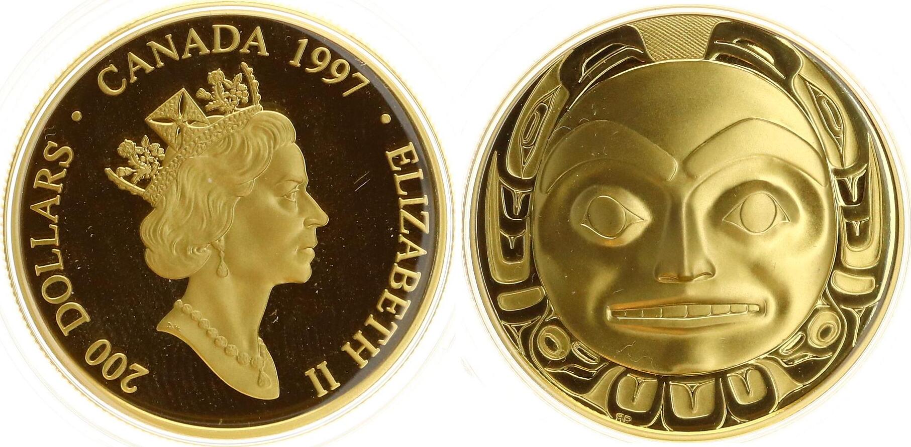Kanada 200 Dollars 1997 Elizabeth II. - Raven Bringing Light to the ...