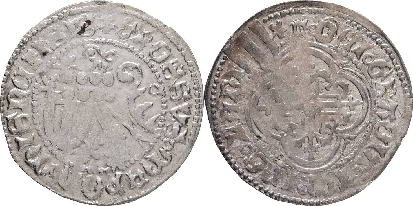 GERMANY SACHSEN 1 Schildgroschen ND 1458-1471 FREDERICK II., WILLIAM ...