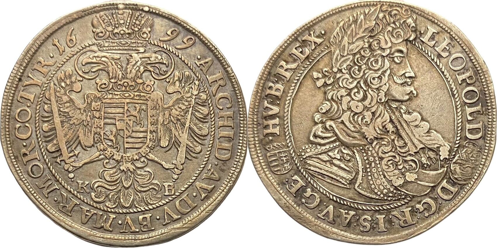 Austrian Empire 1/2 Thaler K.B. 1699 Leopold I. Kremnica VF+ | MA-Shops