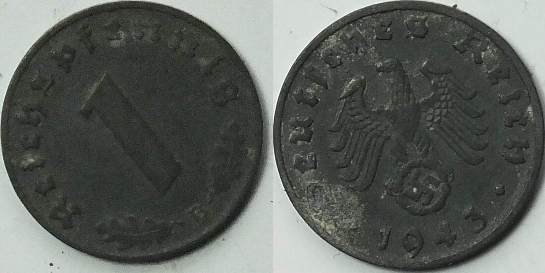 3. Reich 1 Pf 1943 B VF | MA-Shops