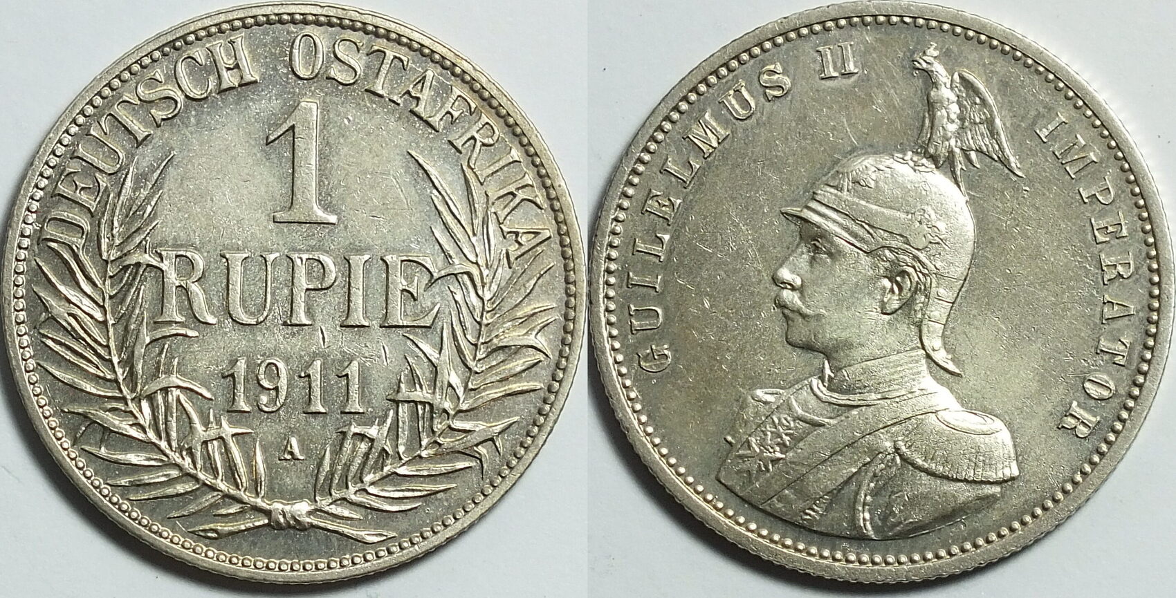 Deutsch Ostafrika 1 Rupie 1911 A Wilhelm II EF | MA-Shops