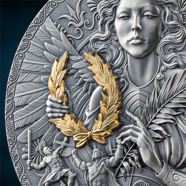 Cameroon 2024 Nike The Great Greek Mythology 2 oz Antique finish Silver ...