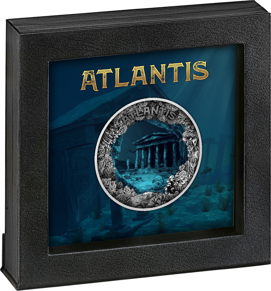 5 dollars Atlantis - The Sunken City 2 oz Antique finish Silver Coin 5 ...