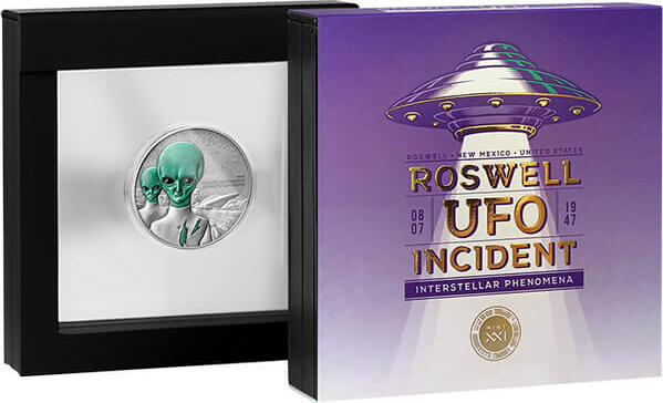 Cameroon 2024 Roswell UFO Incident Interstellar Phenomena 2 oz Antique ...