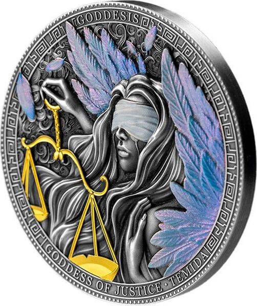 5 dollars Themis Goddesis 2 oz Antique finish Silver Coin 5$ Niue 2022 ...