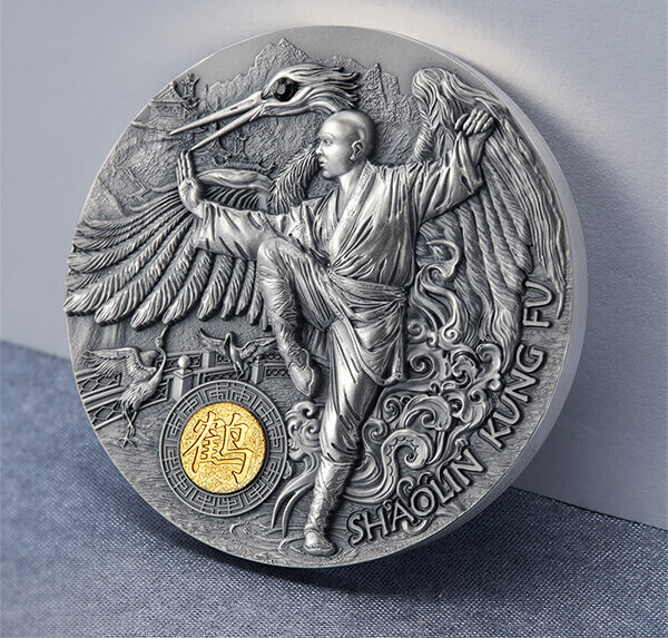 5 dollars Shaolin Kung Fu Crane Martial Arts Styles 2 oz Antique finish ...