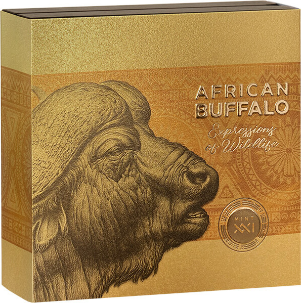 Cameroon 2022 Buffalo Expressions of Wildlife 2 oz Antique finish ...