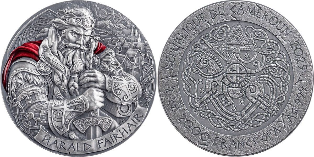 Harald Fairhair The Way to Valhalla 2 oz Antique finish Silver Coin ...