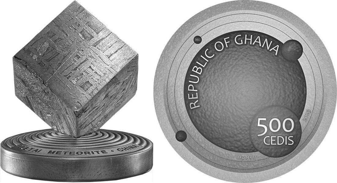 Space Cube Cube Coin 1 Kilo Antique finish Coin 500 Cedis Republic of ...