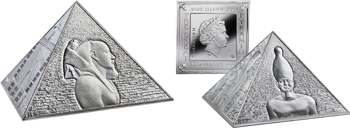 15 dollars Niue 2014 15$ The Great Pyramids Masterpiece of Mint Art 3 ...