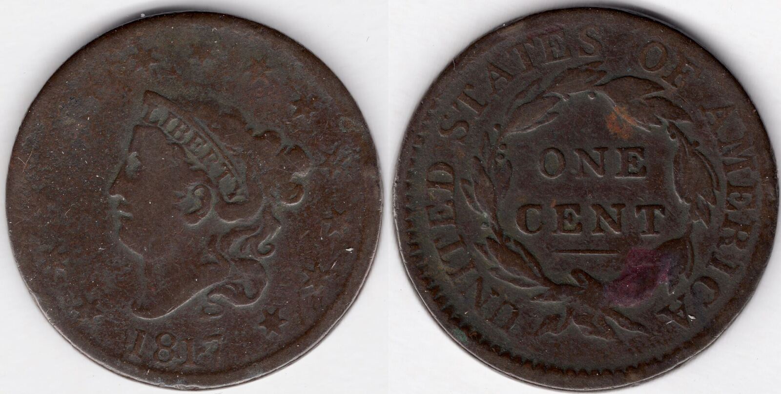 USA 1817 copper Large US Cent (L17) | MA-Shops