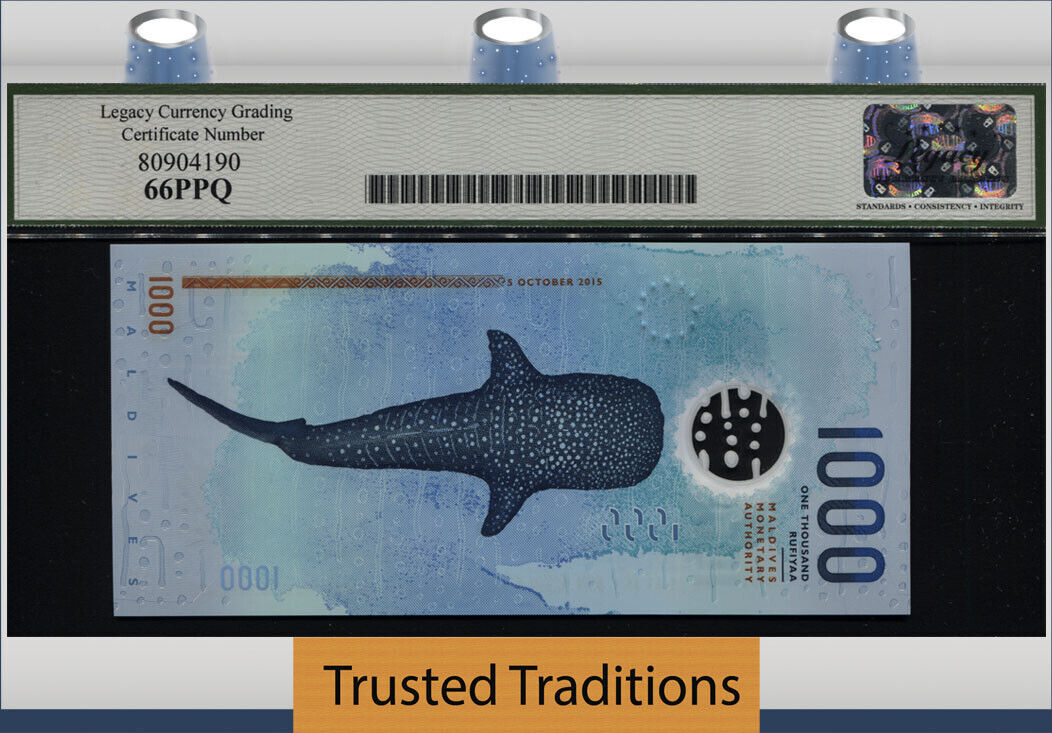 Welt Banknoten 1000 RUFIYAA TT PK 31 2015 MALDIVES MONETARY AUTHORITY ...