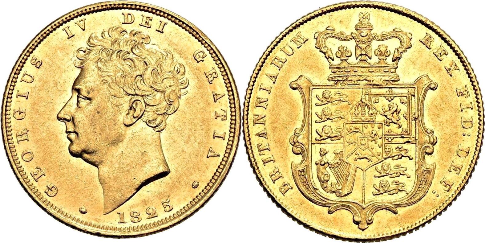 United Kingdom 1825 Sovereign NGC AU58 | MA-Shops