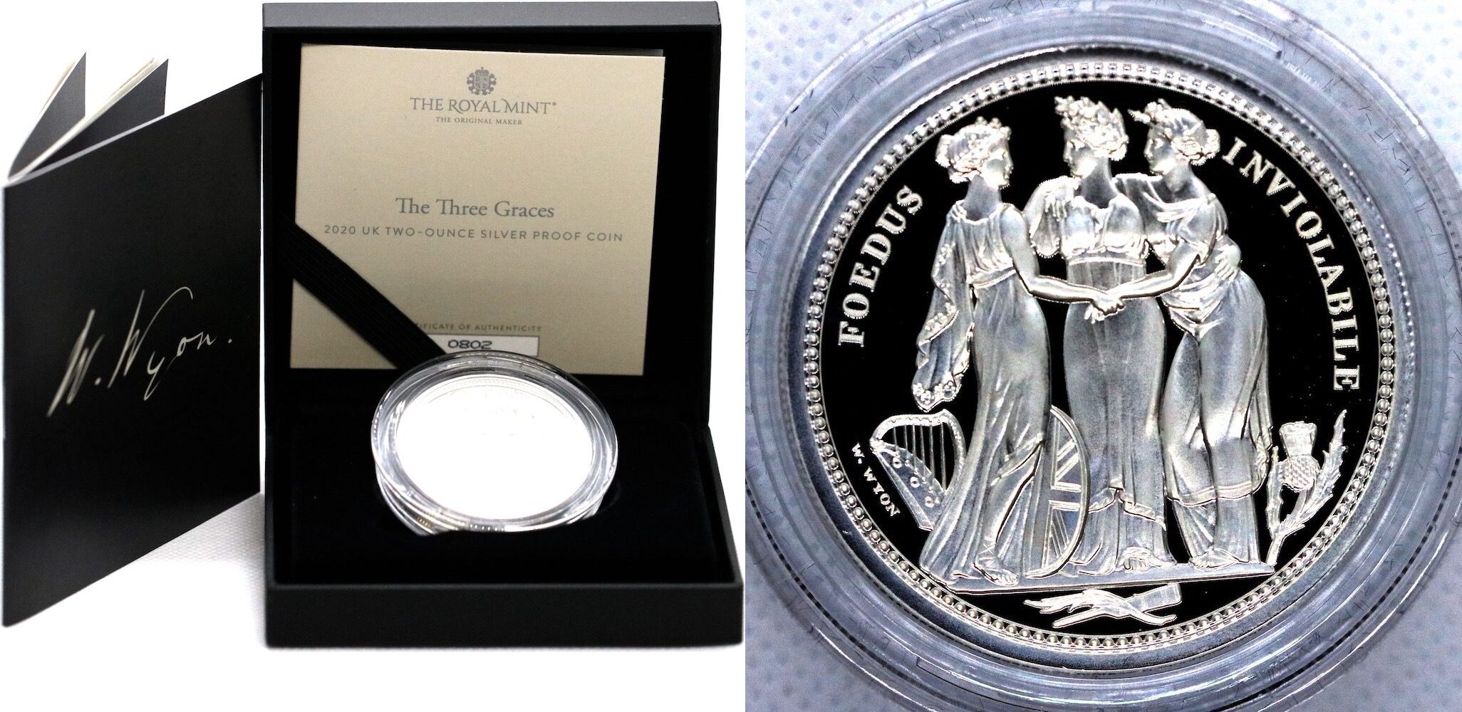 United Kingdom Modern - proof coins 2020 Three Graces 2oz silver proof ...