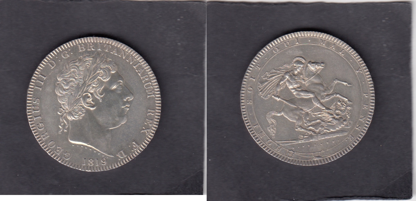Great Britain 1 Crown GEORGIUS III LIX 1819 KM.675 UNC- | MA-Shops