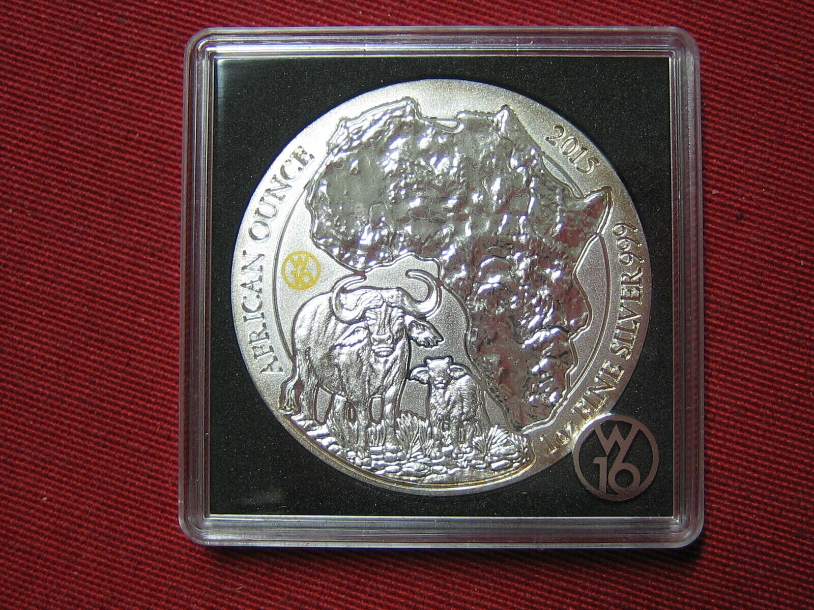 Rwanda 50 Amafaranga 2015 16 World Famous Silver Ounces. Kaffernbüffel ...