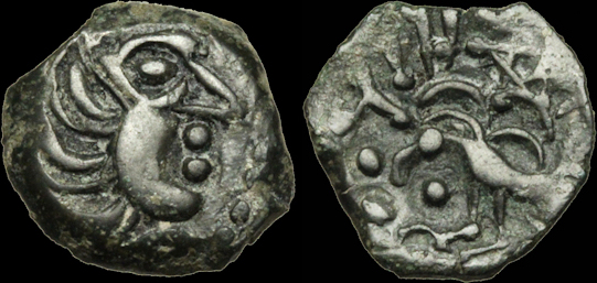 CELTIC GAUL CE-TWFJ - GAUL - NORTH-WEST, SENONES (Area of Sens) - AE ...