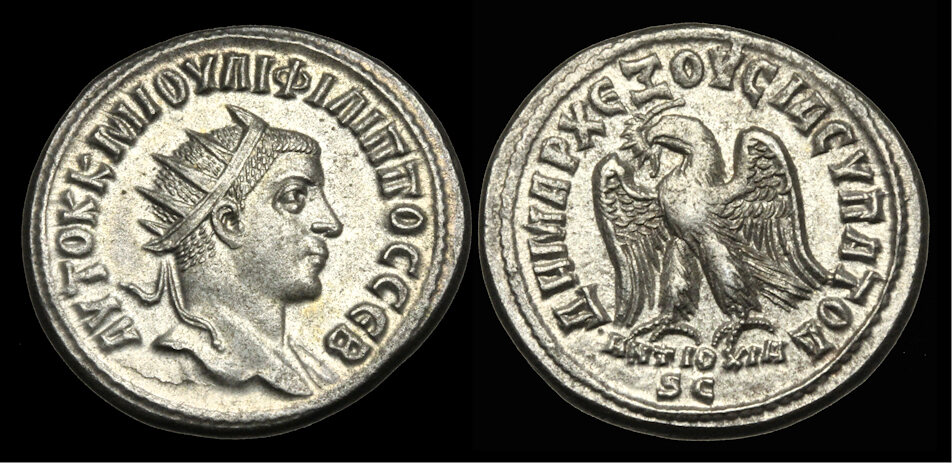 ROMAN PROVINCIAL IM-JTDF - PHILIP II, Caesar - Antioch. - Billon Tetra ...