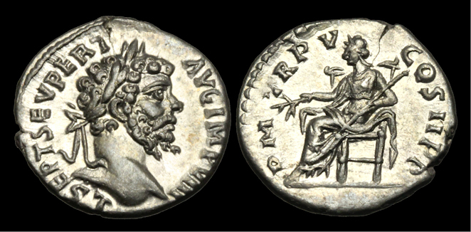 ROMAN IMPERIAL PE-DPJW - SEPTIMIUS SEVERUS - AR Denarius, Hoard coin ...