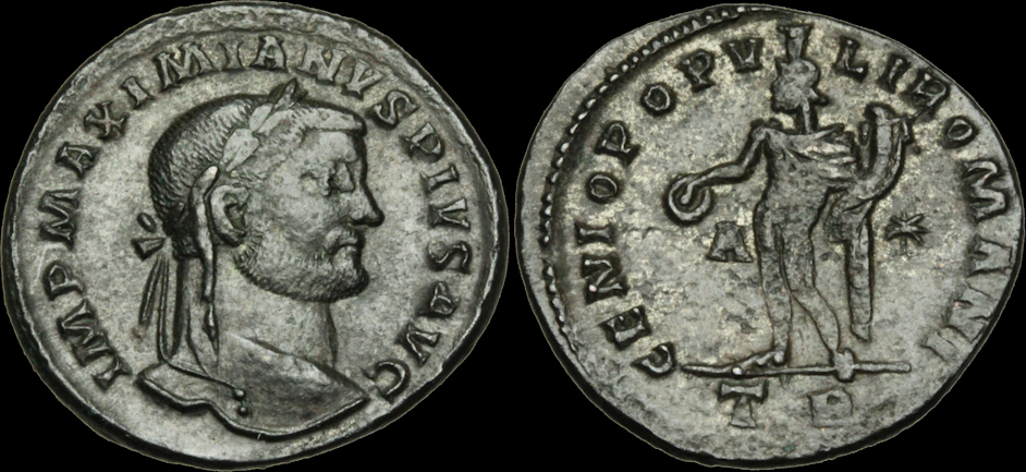 ROMAN IMPERIAL MAXIMIAN - AE Follis, Trier Mint, Circa 398-9 AD ...